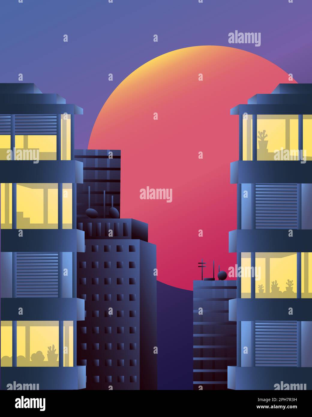 Modern high rise office buildings Stock Vector Images - Alamy