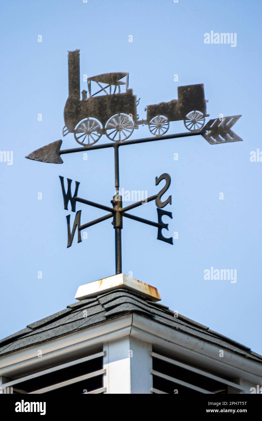 Weathervane steam engine birthplace of american railroad hi-res stock ...