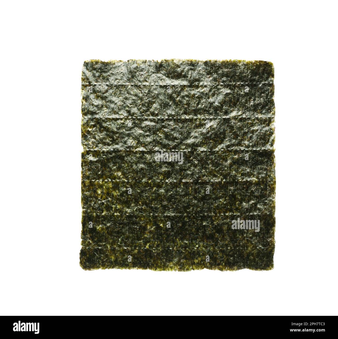 One dry nori sheet isolated on white Stock Photo - Alamy