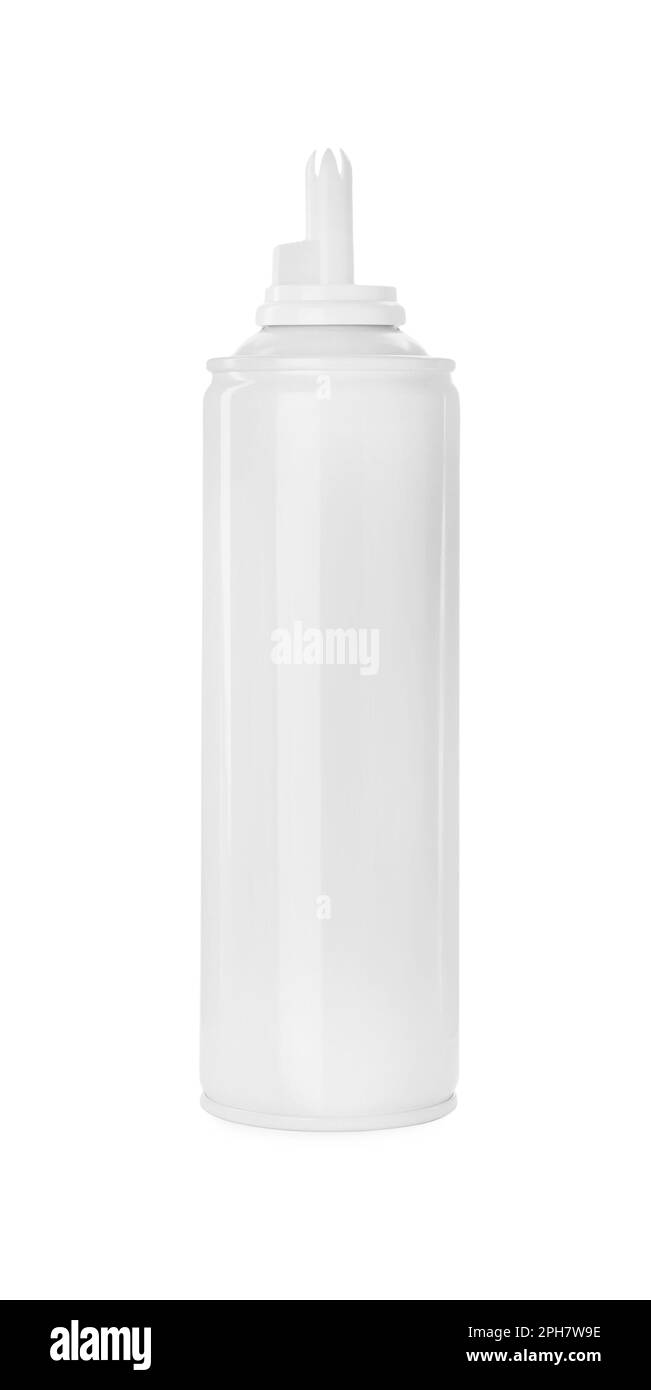 Bottle of delicious whipped cream isolated on white Stock Photo - Alamy