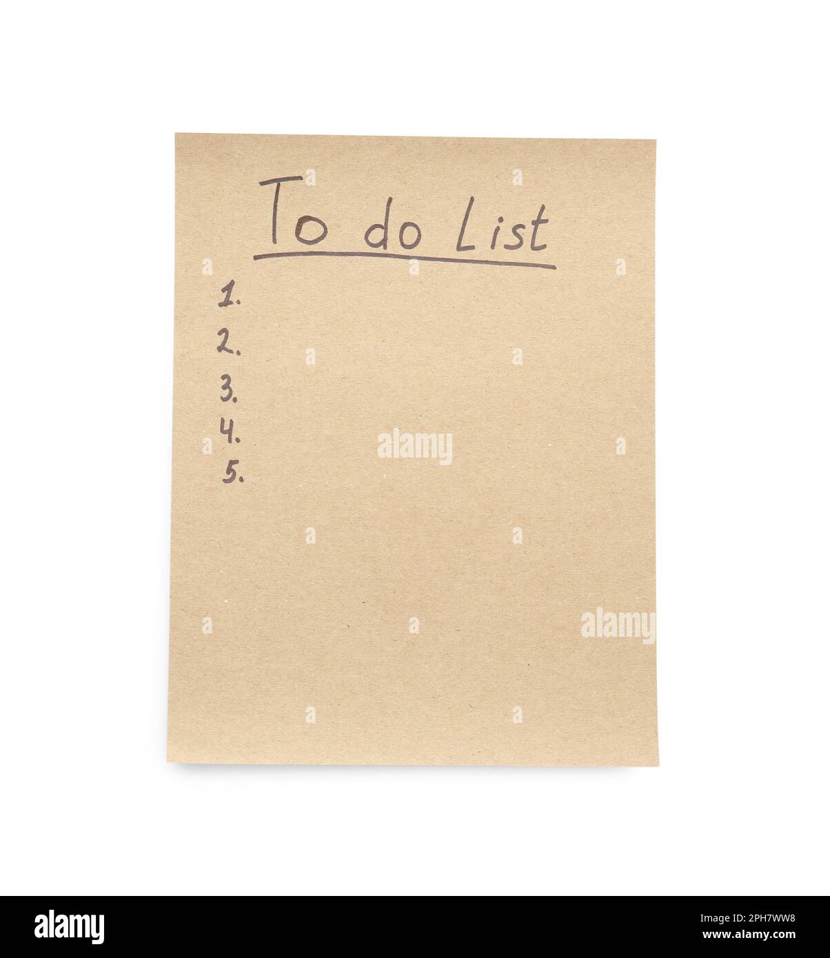Notepad with unfilled numbered To Do list on white background Stock ...