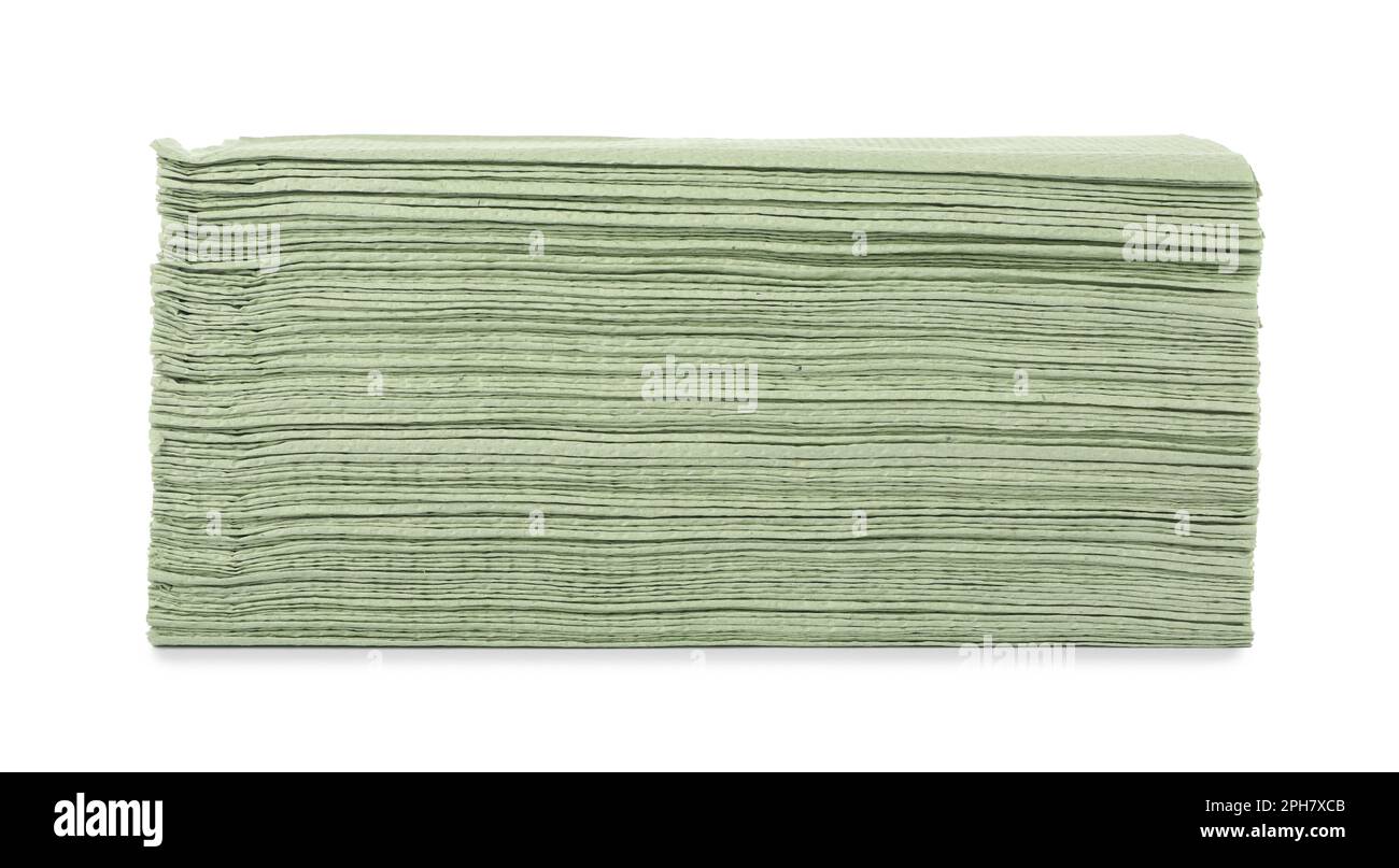Stack of paper towels isolated on white Stock Photo - Alamy