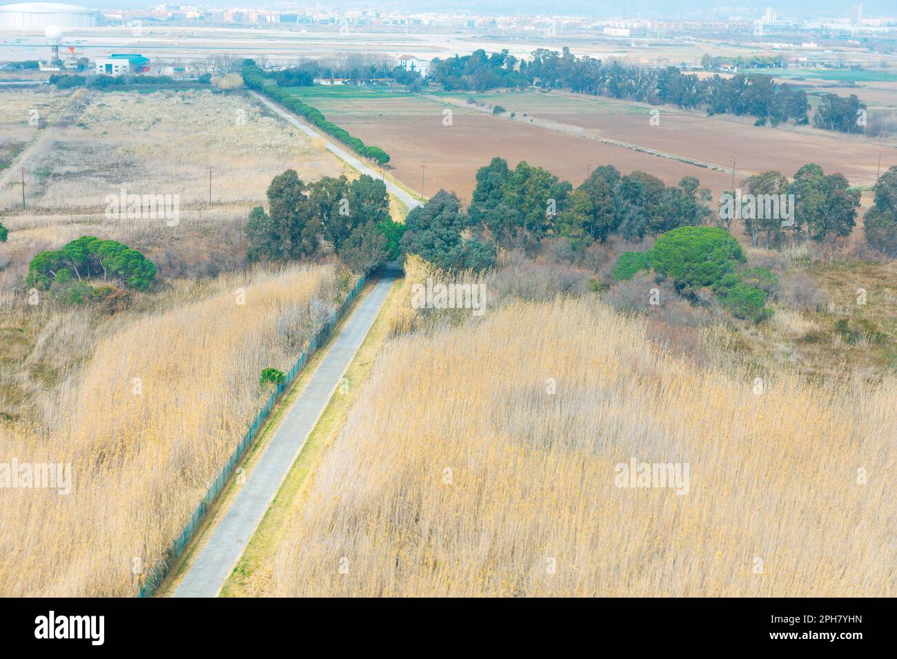 Drone flight over country road hi-res stock photography and images - Alamy