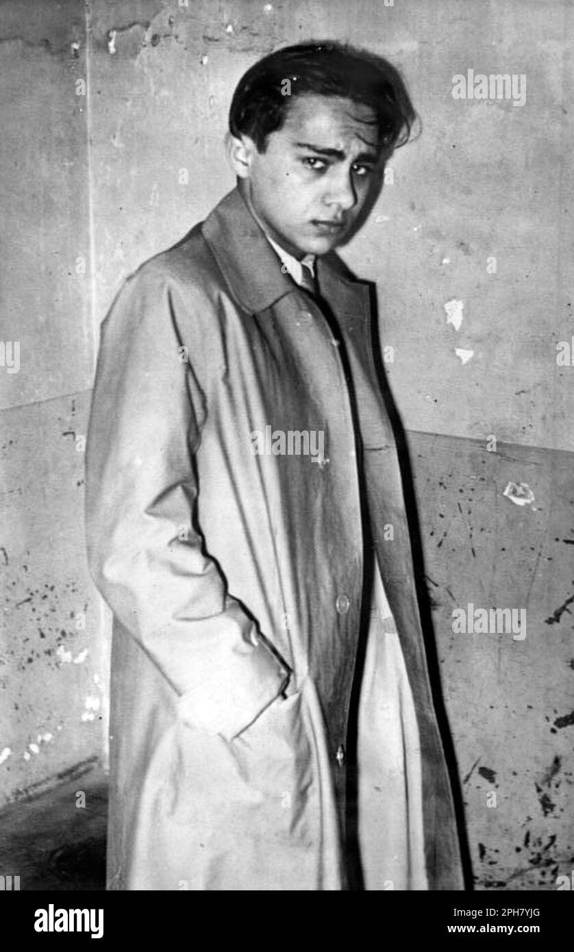 A portrait of Herschel Grynszpan after his arrest. It was his shooting ...