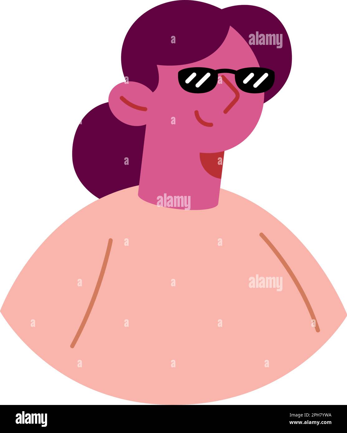 woman wearing sunglasses profile character Stock Vector Image & Art - Alamy