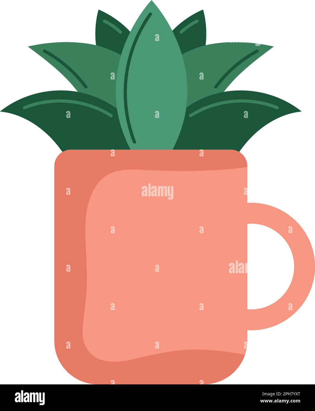 houseplant in pink cup icon Stock Vector Image & Art - Alamy