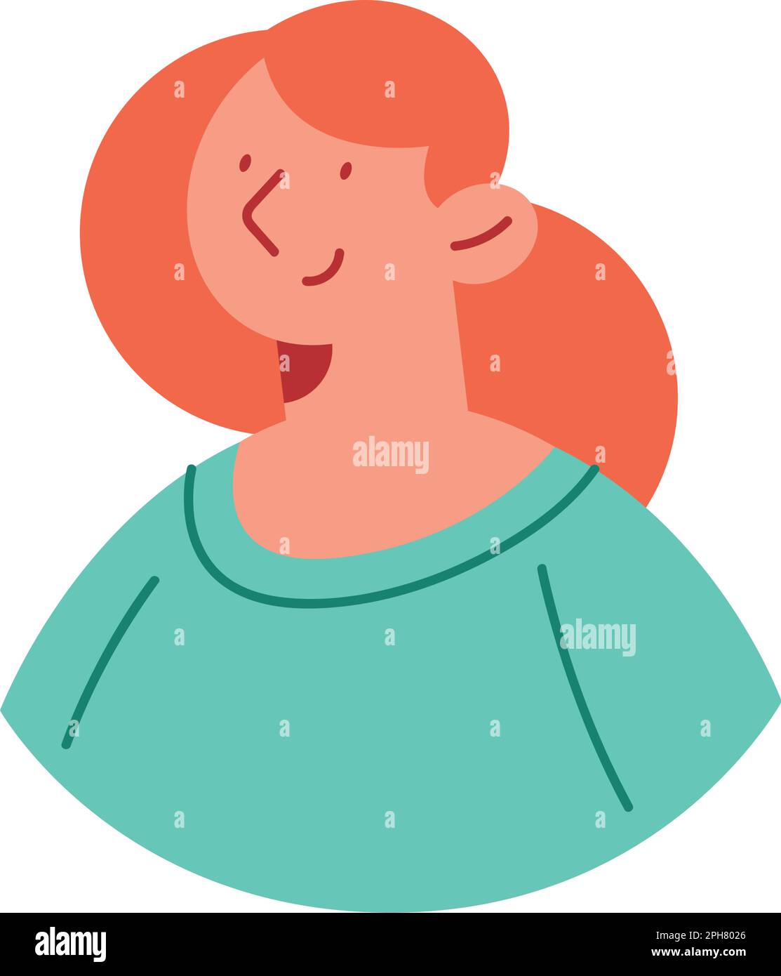 redhead woman profile style character Stock Vector Image & Art - Alamy