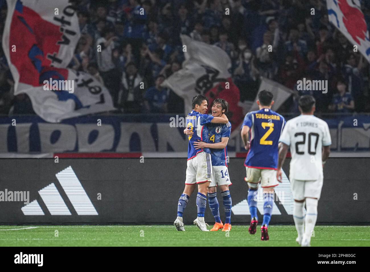 National Stadium, Tokyo, Japan. 24th Mar, 2023. (L-R) Takuma Nishimura ...
