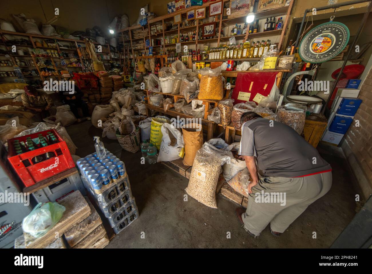 Old style grain seller shop at Cafayate town, a popular tourist ...