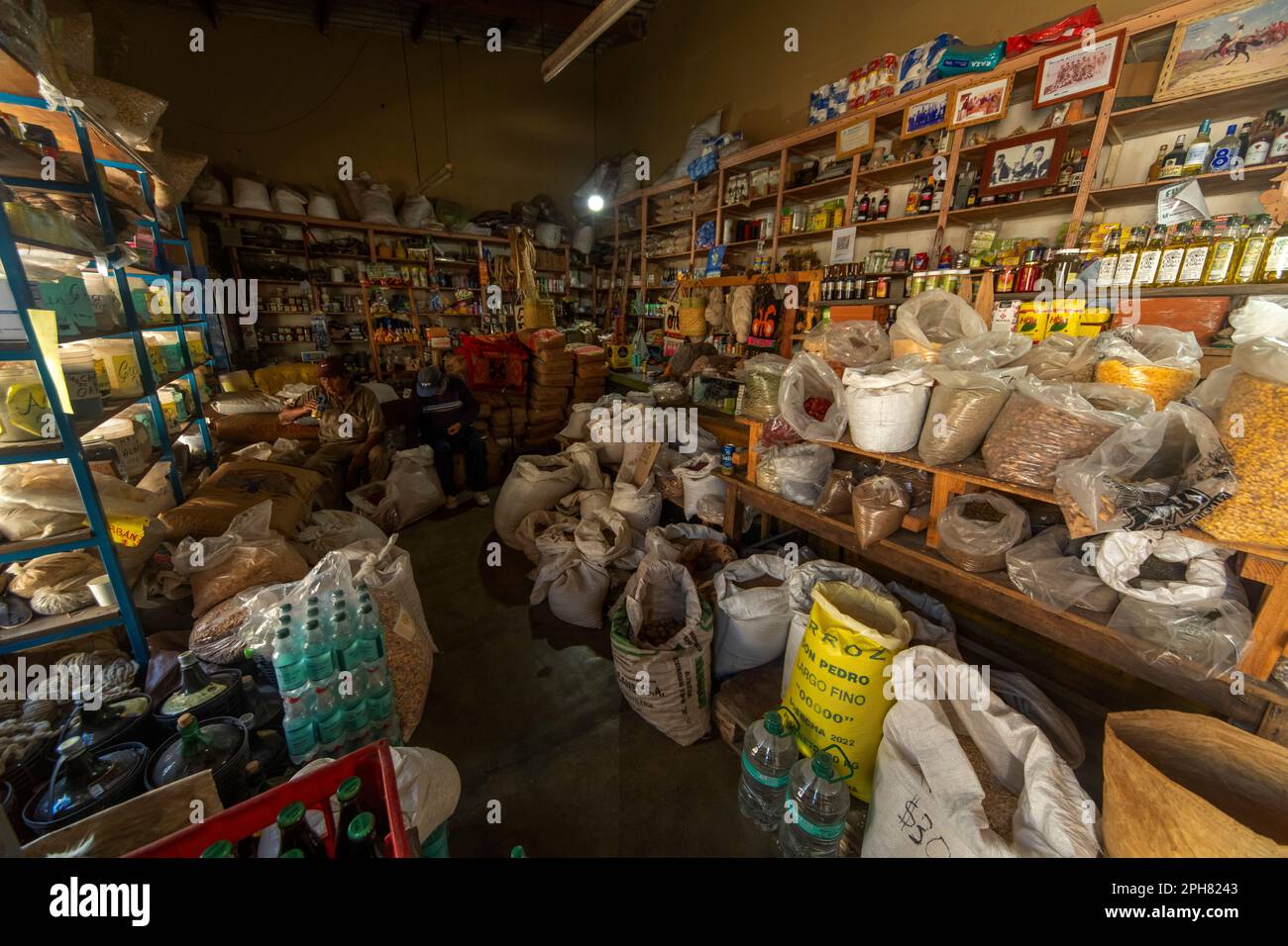 Old style grain seller shop at Cafayate town, a popular tourist ...