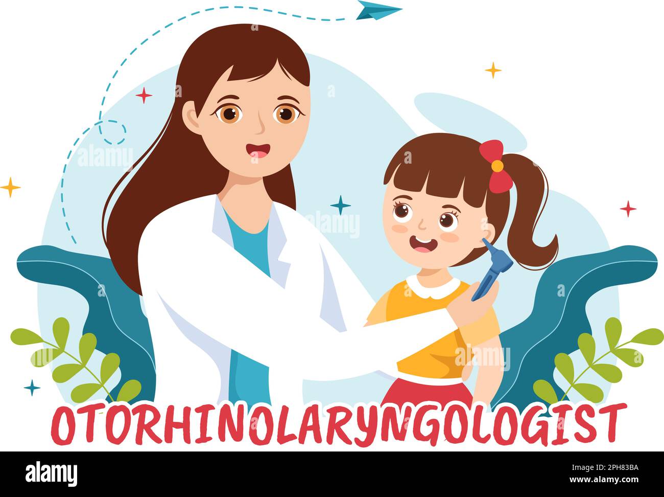 Otorhinolaryngologist Illustration with Medical Relating to the Ear ...