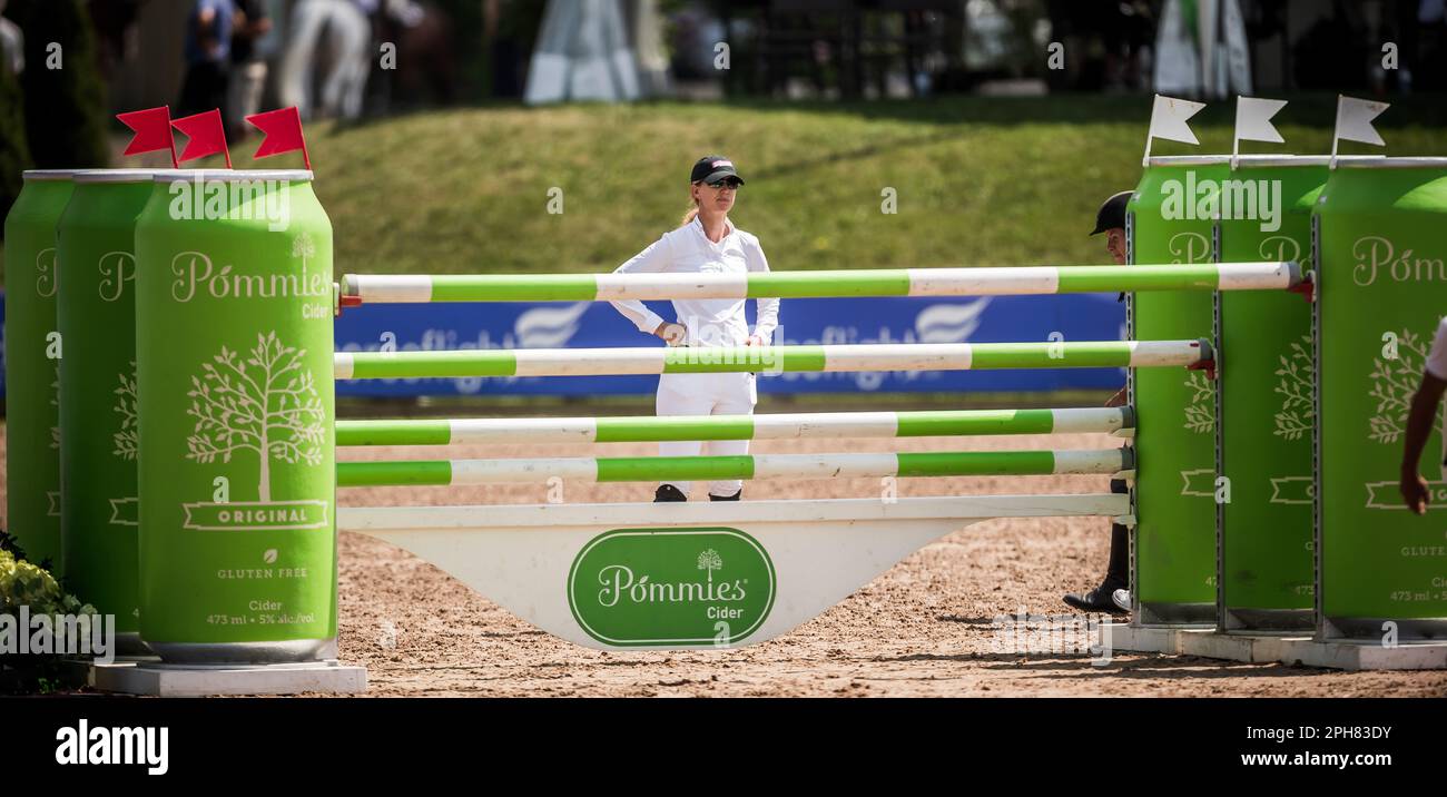 Amy Millar from Canada competes in the Major League Show Jumping Tour ...