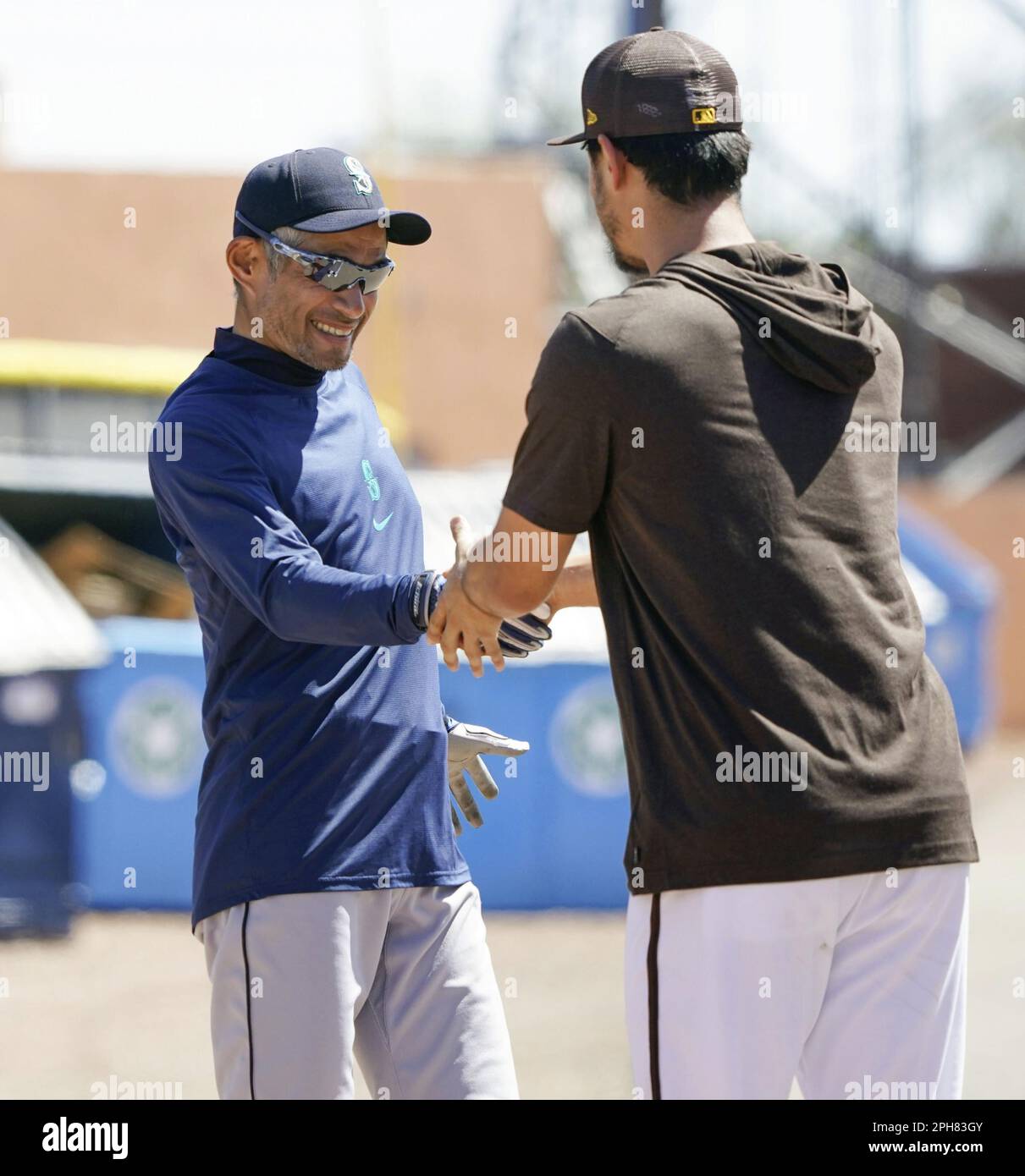 San Diego Padres pitcher Yu Darvish and Seattle Mariners player ...