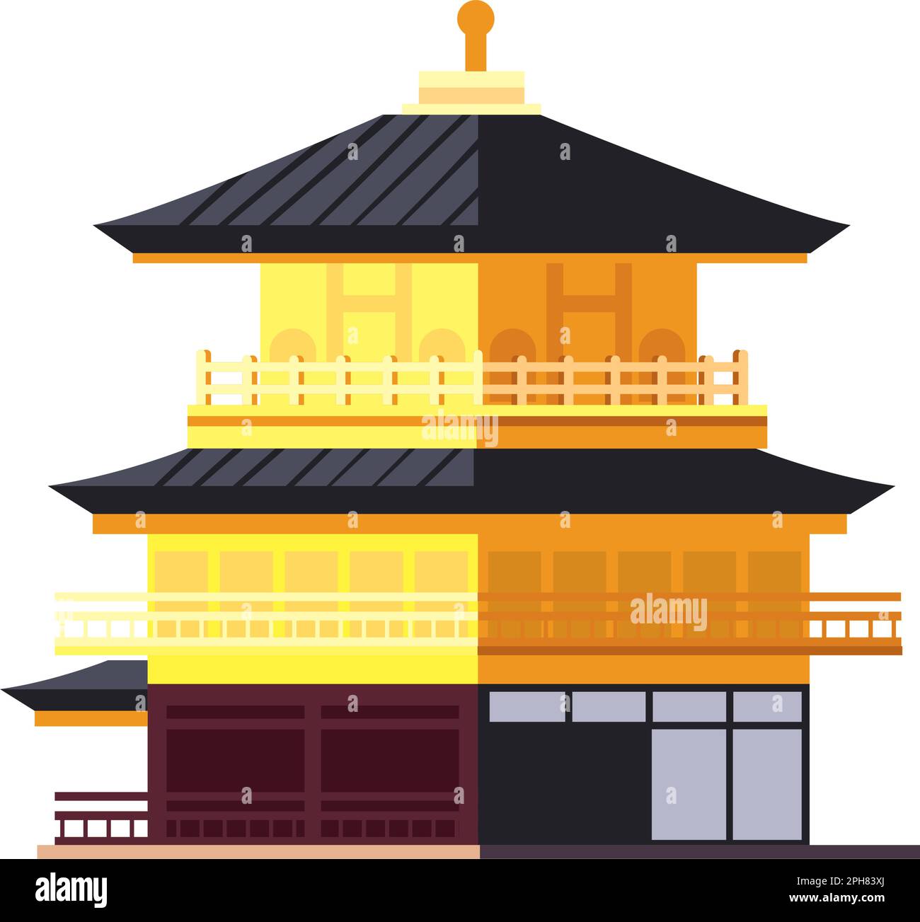 flat japanese palace Stock Vector Image & Art - Alamy