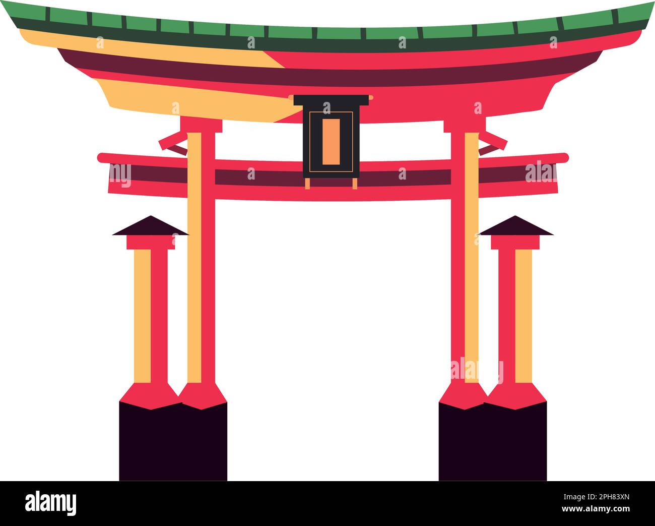 flat japanese torii gate Stock Vector Image & Art - Alamy