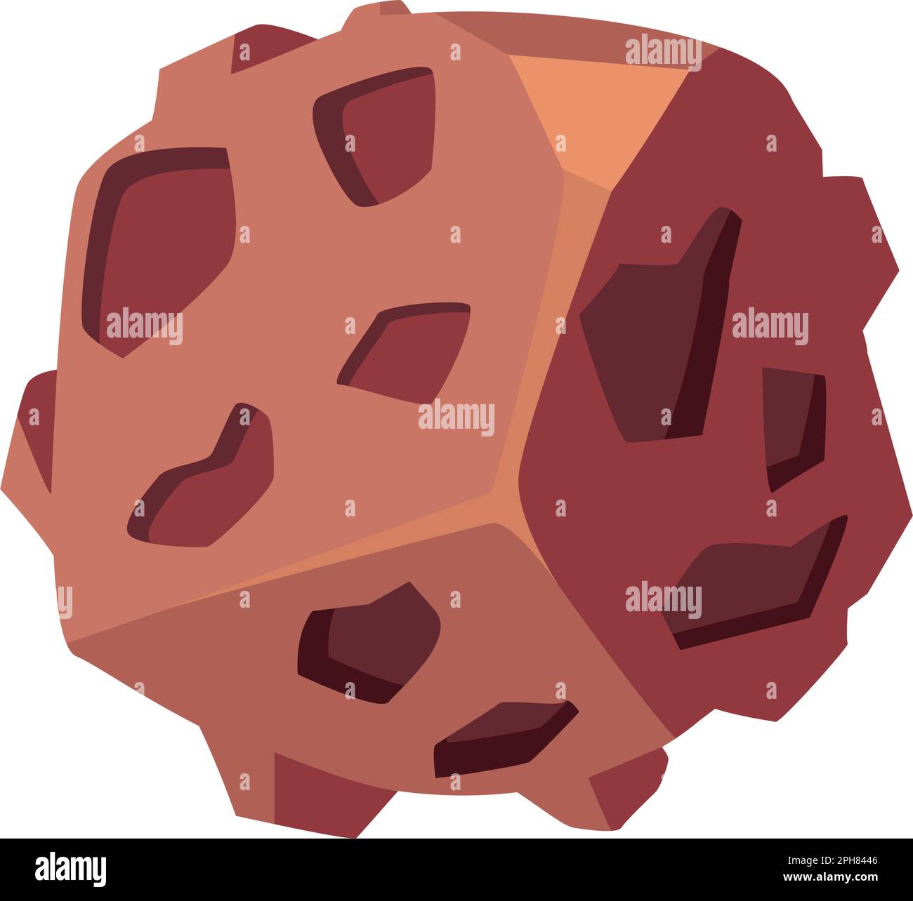 flat red asteroid Stock Vector Image & Art - Alamy