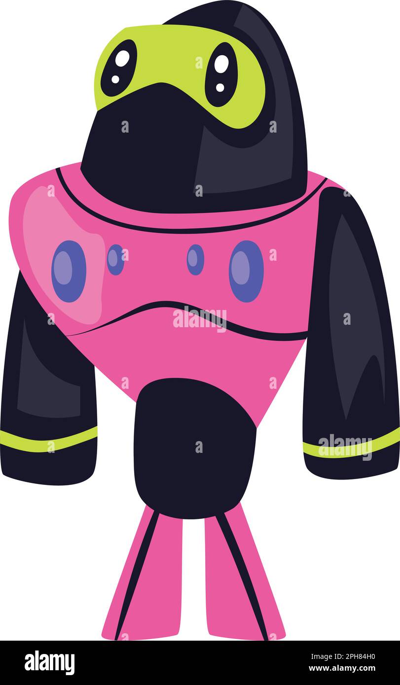 flat colored robot design Stock Vector Image & Art - Alamy