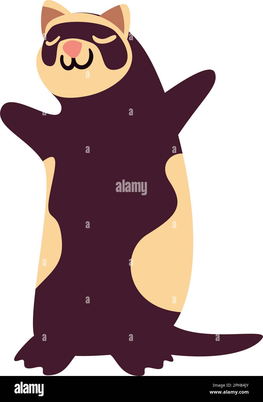 flat cute weasel Stock Vector Image & Art - Alamy