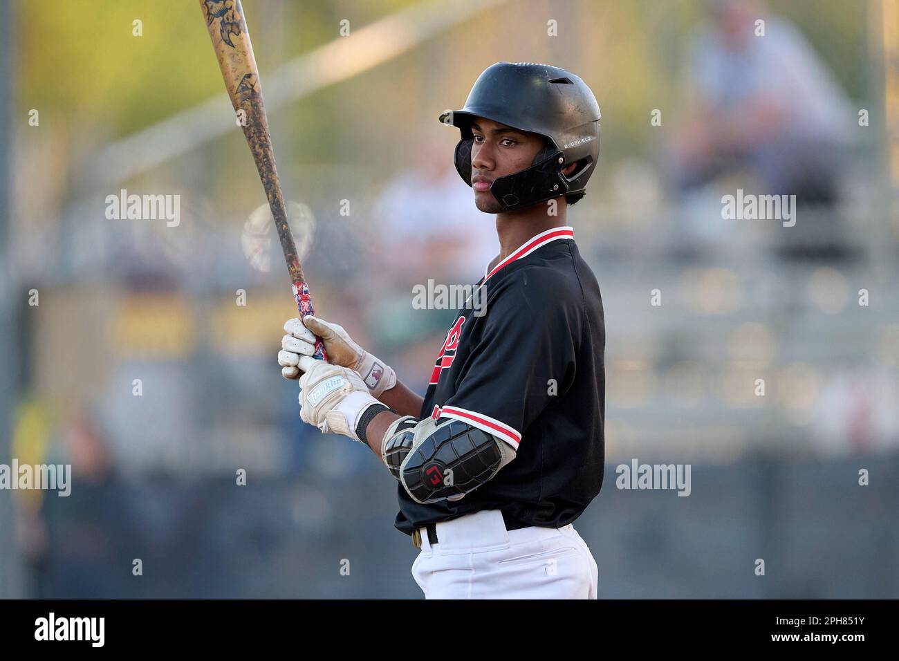 Strawberry Crest Chargers Arjun Nimmala (18) on deck during a high ...