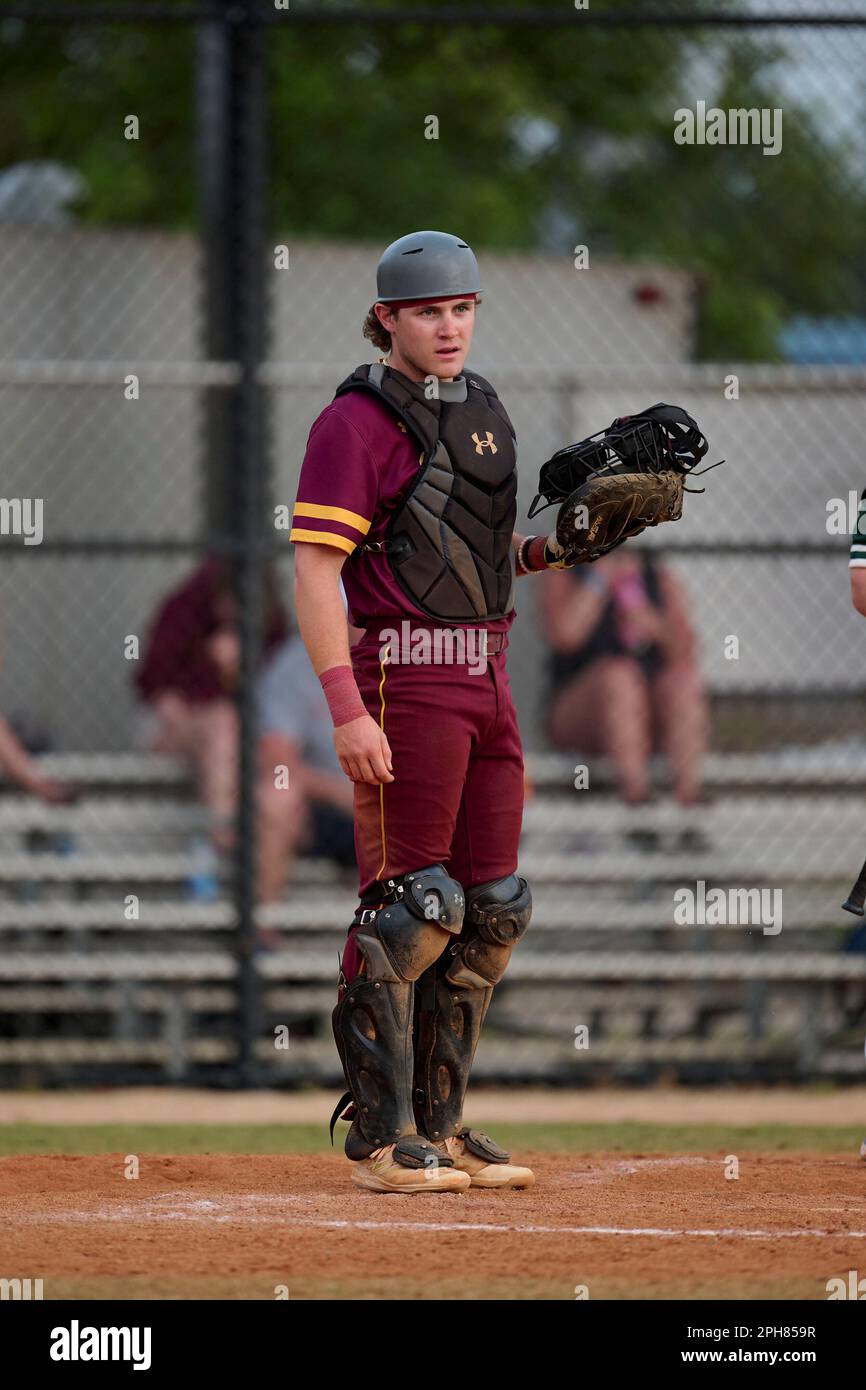 Minnesota Morris Cougars catcher Keegan Jonas (10) during an NCAA ...