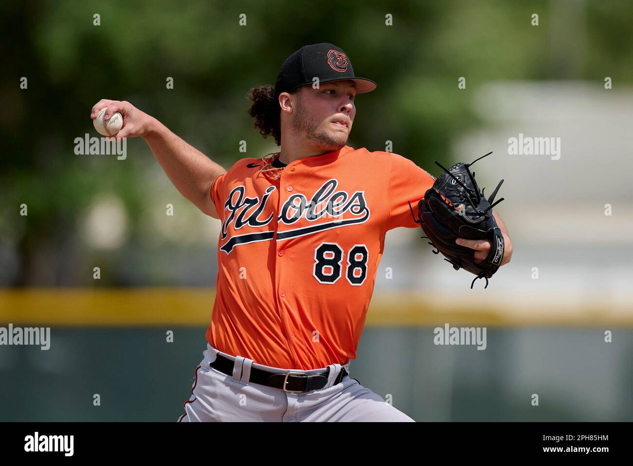 Baltimore Orioles pitcher Reese Sharp (88) during practice on March 18 ...