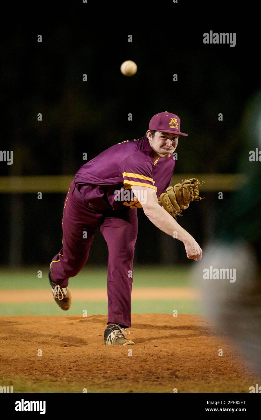 Minnesota Morris Cougars pitcher William Loesch (35) during an NCAA ...
