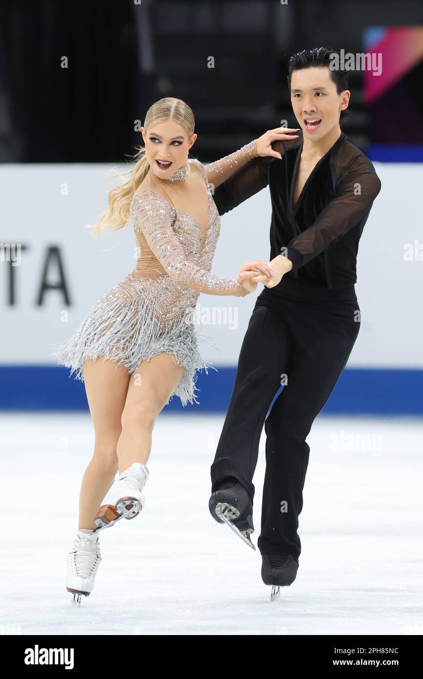 Saitama, Japan. 24th Mar, 2023. Holly Harris & Jason Chan (AUT) Figure ...