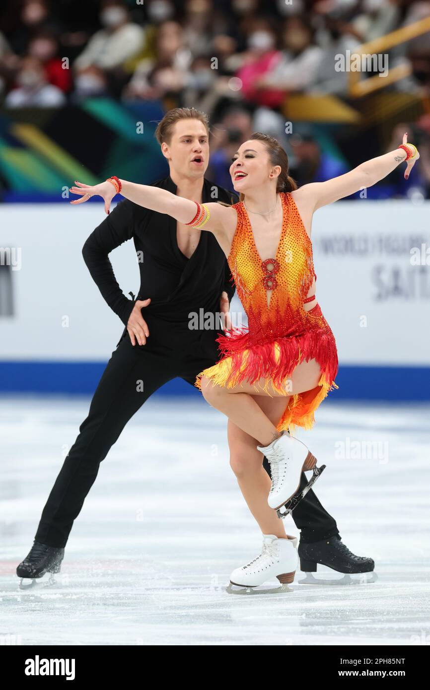 Saitama, Japan. 24th Mar, 2023. Alison Reed & Saulius Ambrulevicius ...