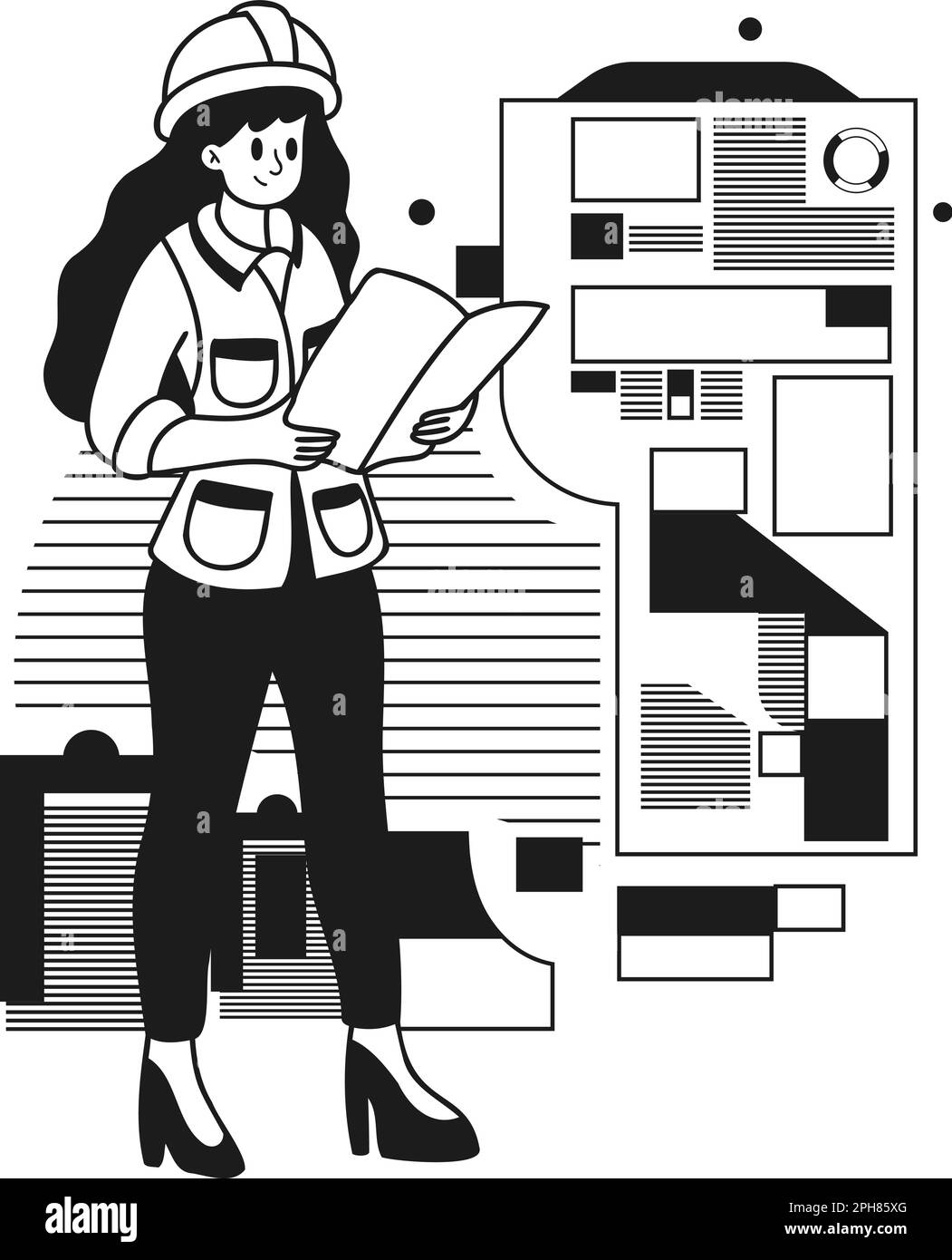 Girl Architect Clipart