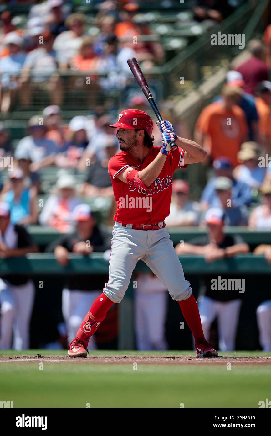 Philadelphia Phillies Garrett Stubbs (21) bats during a spring training ...