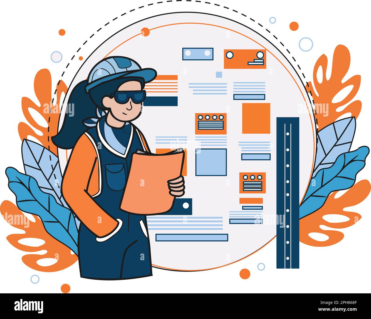 Female engineer Stock Vector Images - Alamy