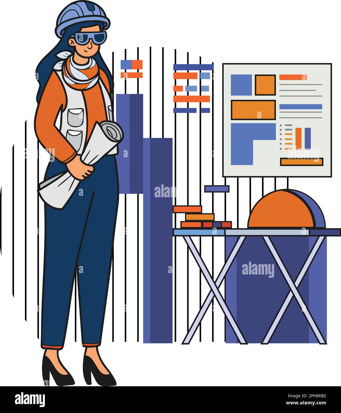 Female engineer Stock Vector Images - Alamy