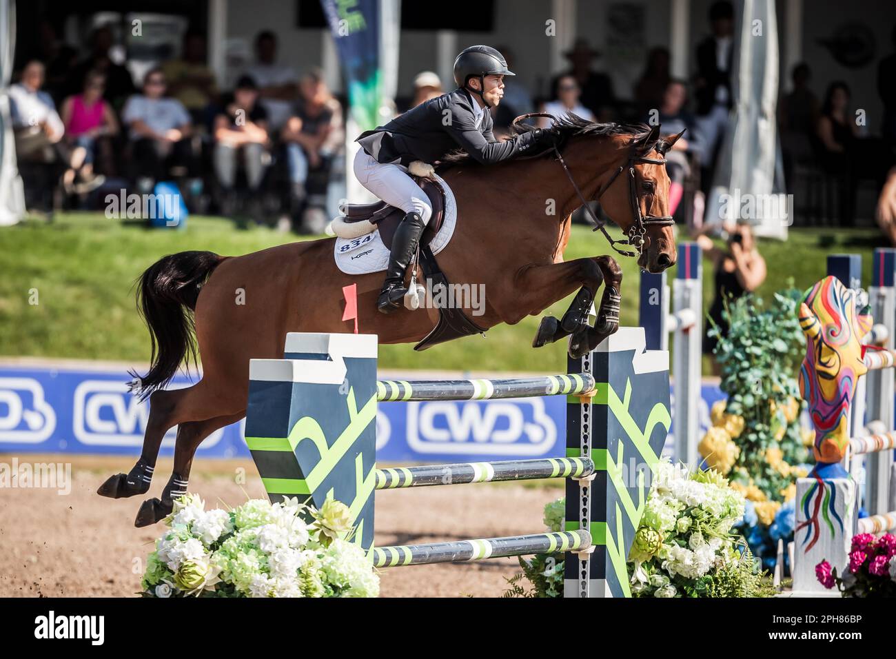 Kent Farrington of the United States competes at a Major League Show ...