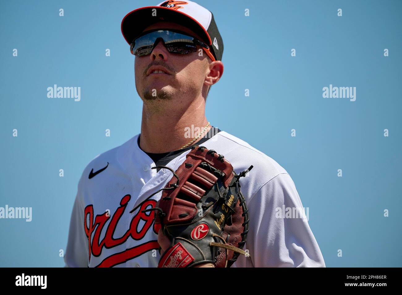 Baltimore Orioles first baseman Ryan Mountcastle (6) during a spring ...