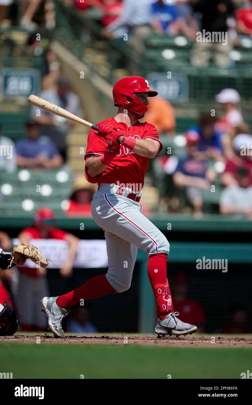 Philadelphia Phillies Kody Clemens (23) bats during a spring training ...