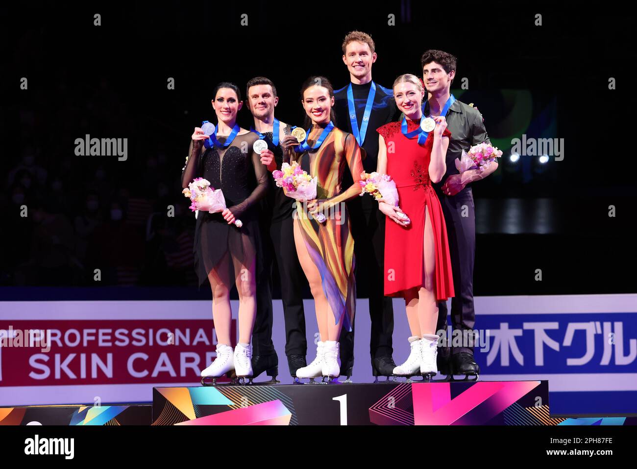 Saitama, Japan. 25th Mar, 2023. (L-R) Charlene Guignard & Marco Fabbri ...