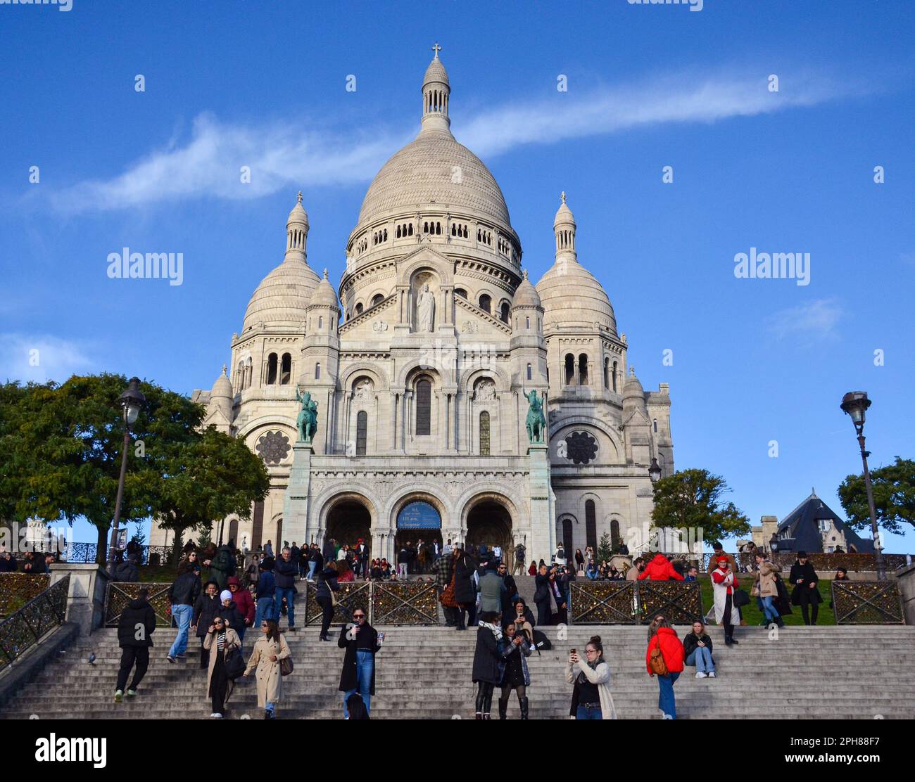 Basilica du Sacre Coeur de Montmartre, Paris, France. Catholic church ...