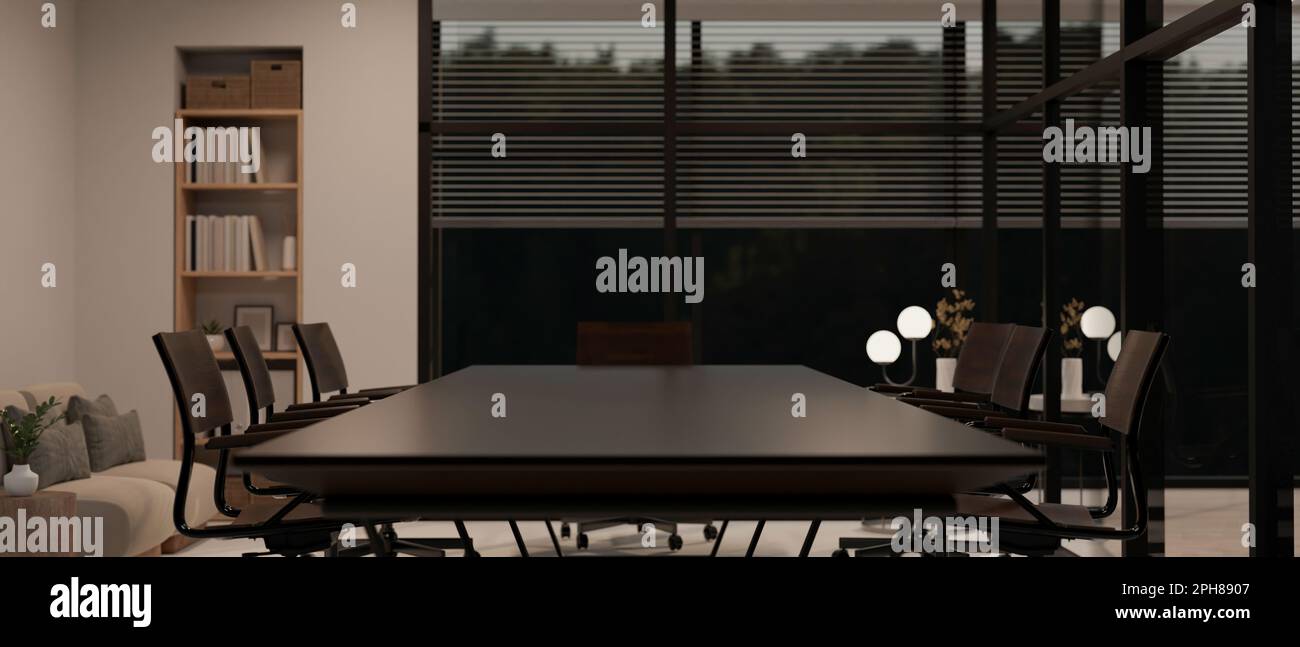 Modern luxury meeting room or conference room interior design with ...