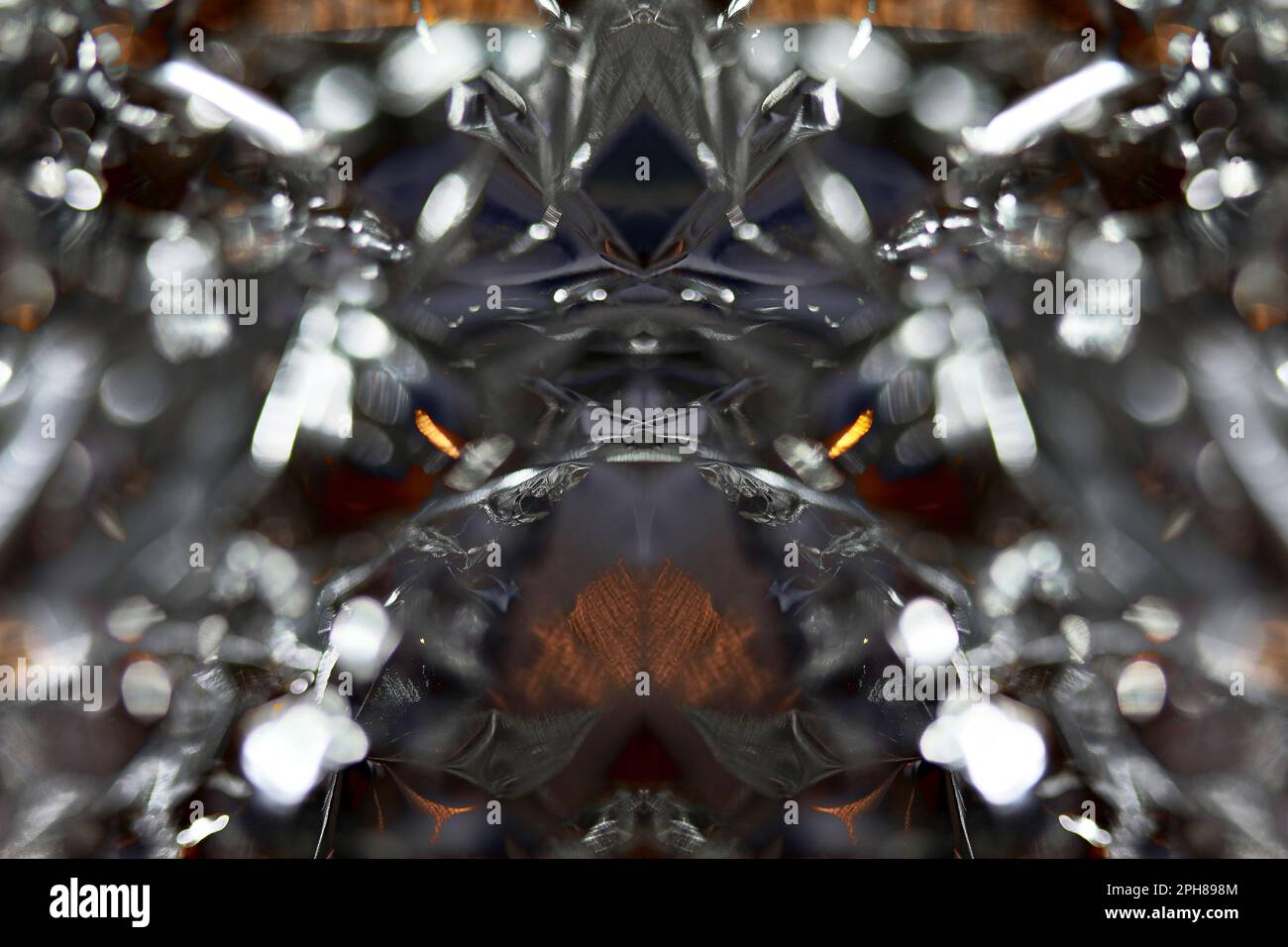 Aluminum crumbled paper crazy abstract close up psycho colorful ...