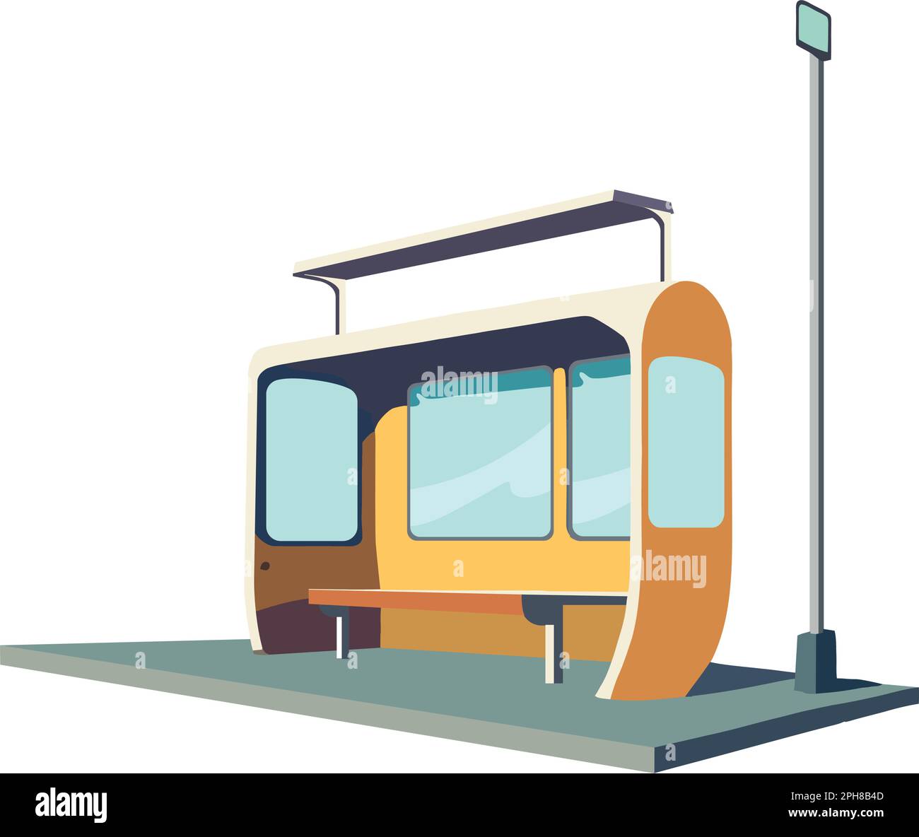 yellow bus stop Stock Vector Image & Art - Alamy