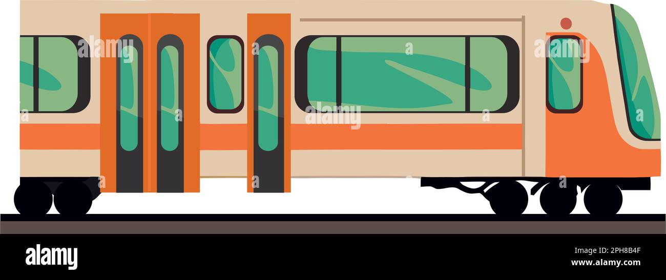 orange train illustration Stock Vector Image & Art - Alamy