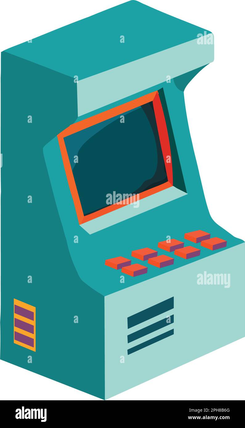 blue arcade machine Stock Vector Image & Art - Alamy