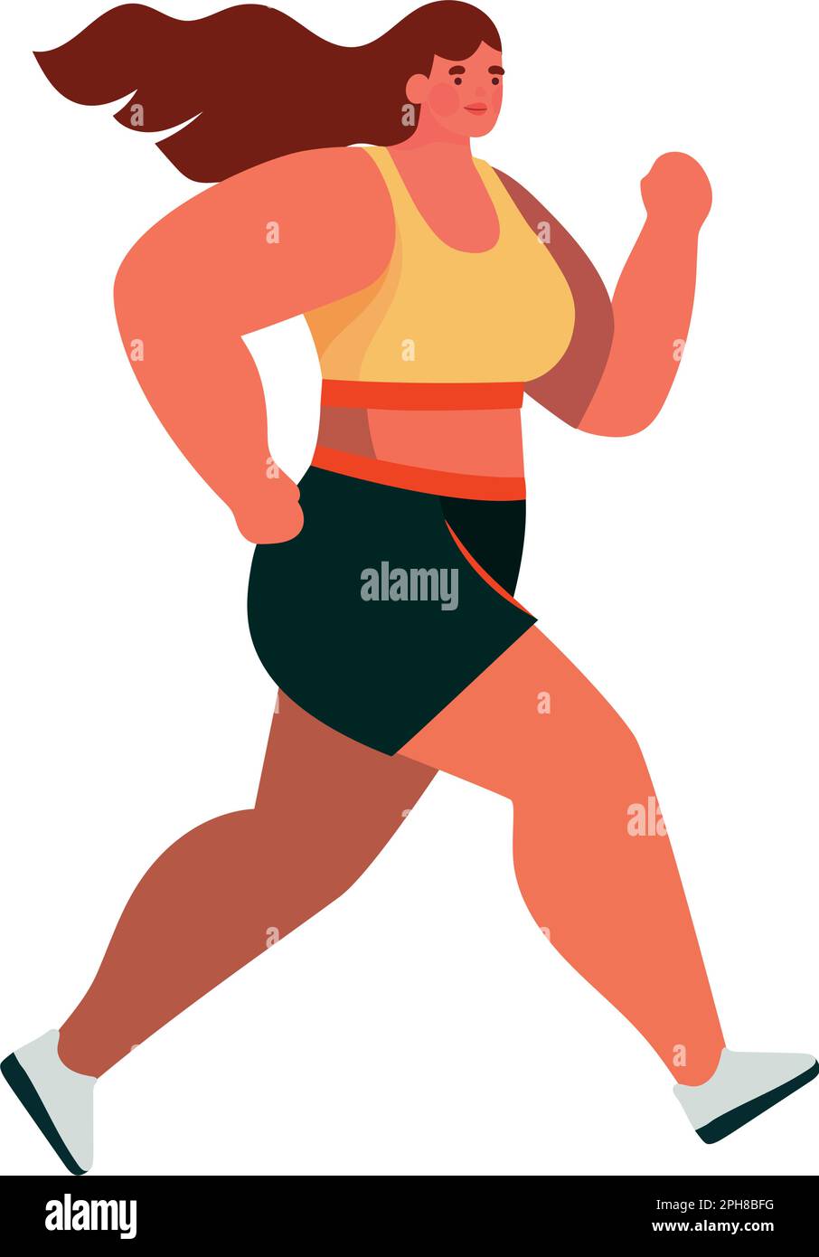 strong woman running Stock Vector Image & Art - Alamy