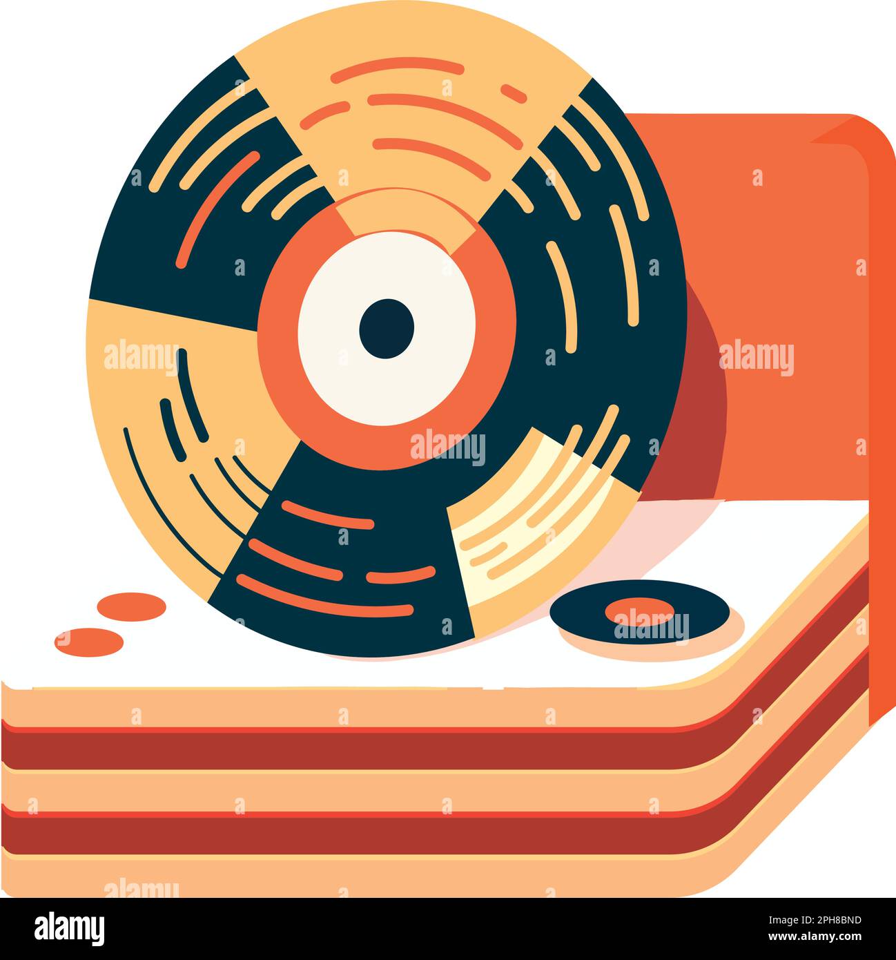 orange turntable design Stock Vector Image & Art - Alamy