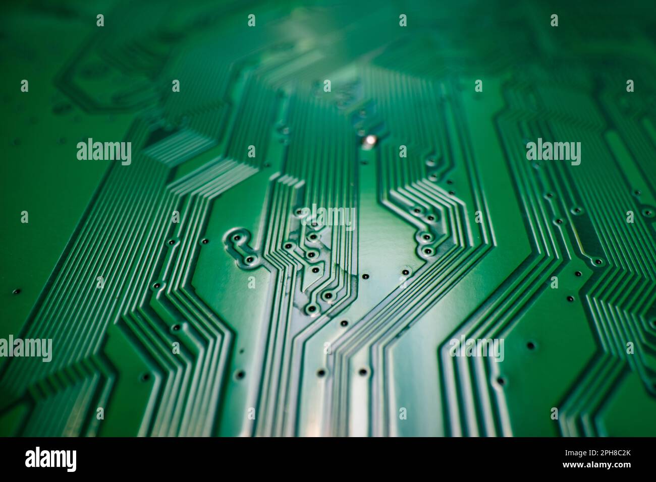 Technology background. High tech electronic circuit board background. Close-up macro electronic ...