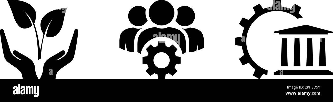 ESG icons as Environmental, Social, and Corporate Governance concept ...