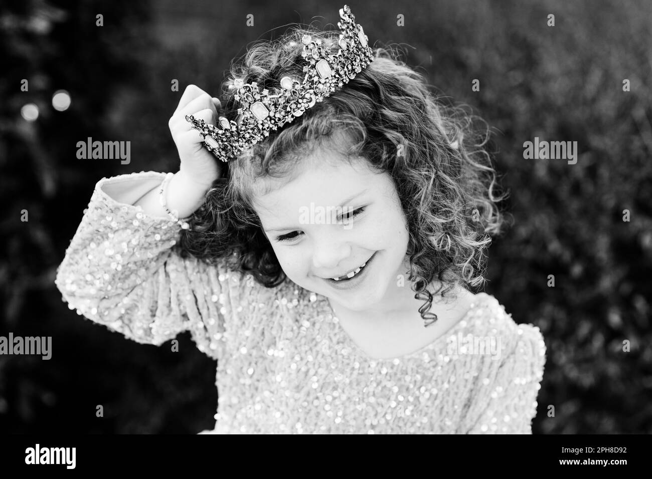 Girl with Crown Stock Photo - Alamy