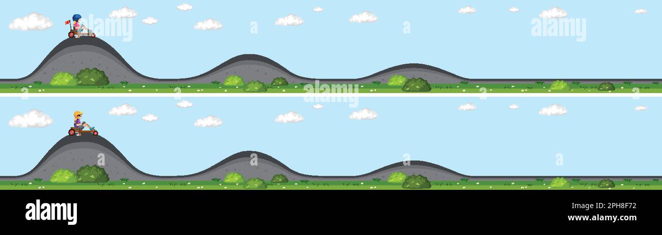 Kinetic and Potential Energy Concept illustration Stock Vector Image ...