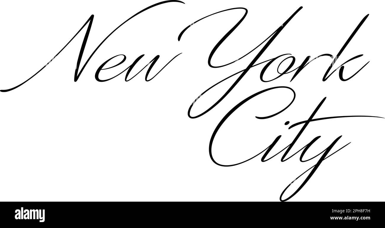 New York City text sign illustration on White Background Stock Vector ...