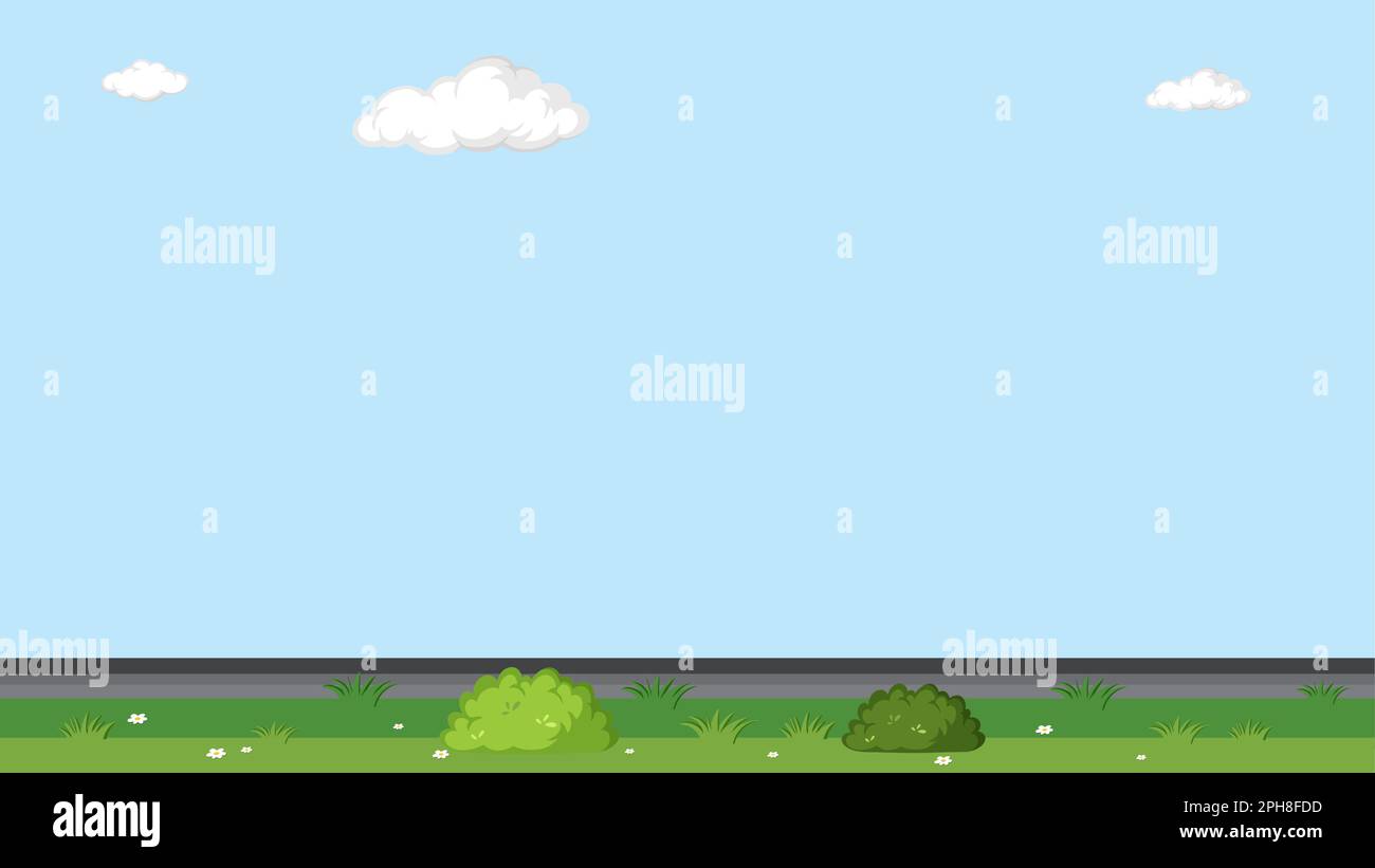 Nature roadside background scene illustration Stock Vector Image & Art ...